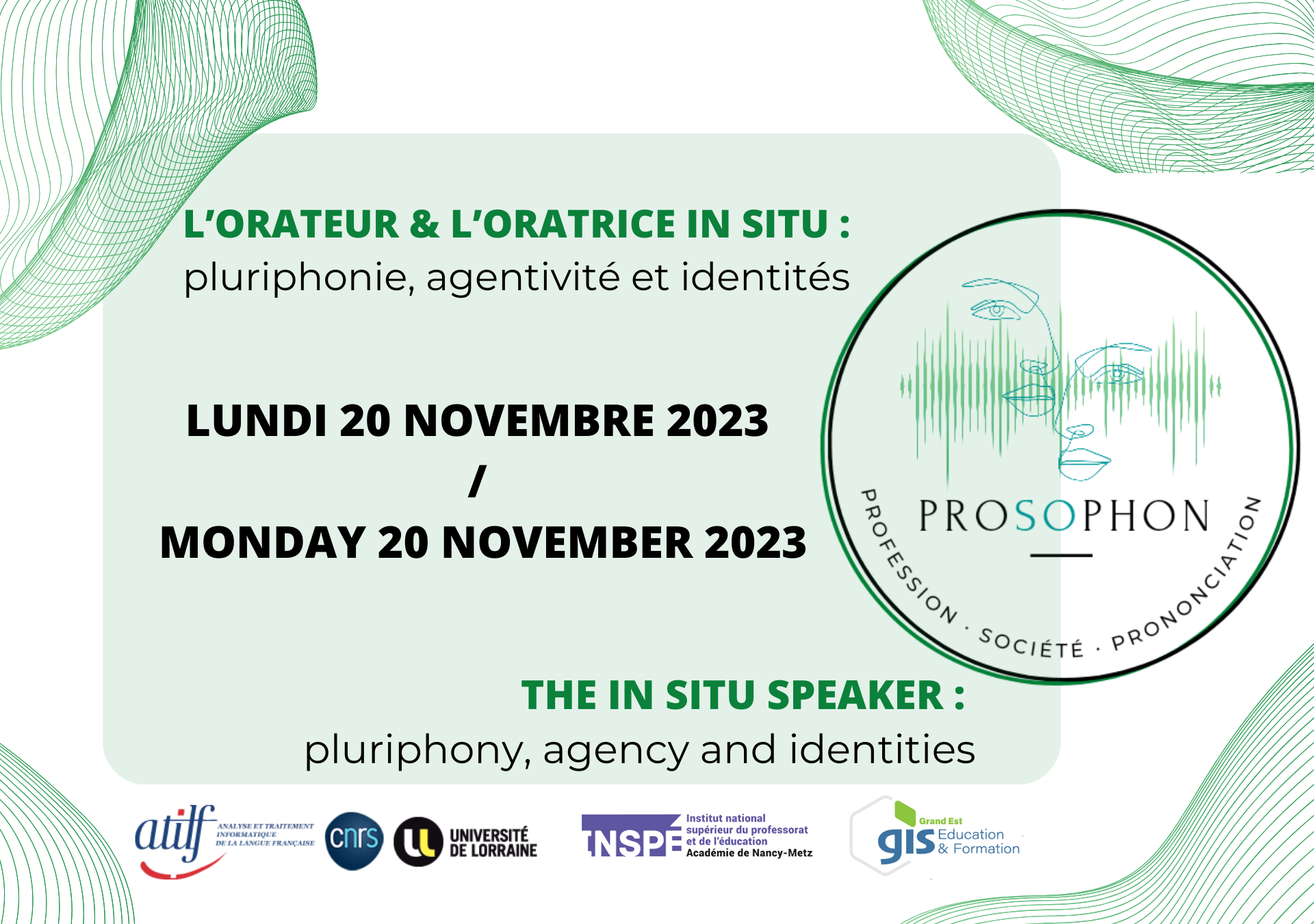 Evènements scientifiques – Accent & Discrimination